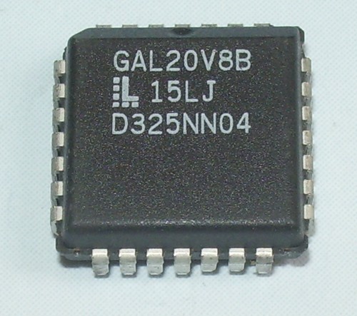GAL20V8B - 15LJ : circuit programmable en boîtier PLCC 28 fabriqué par ...