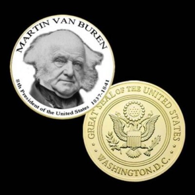 8th U.S. President Martin Van Buren 1837-1841 Gold Plated Challenge ...
