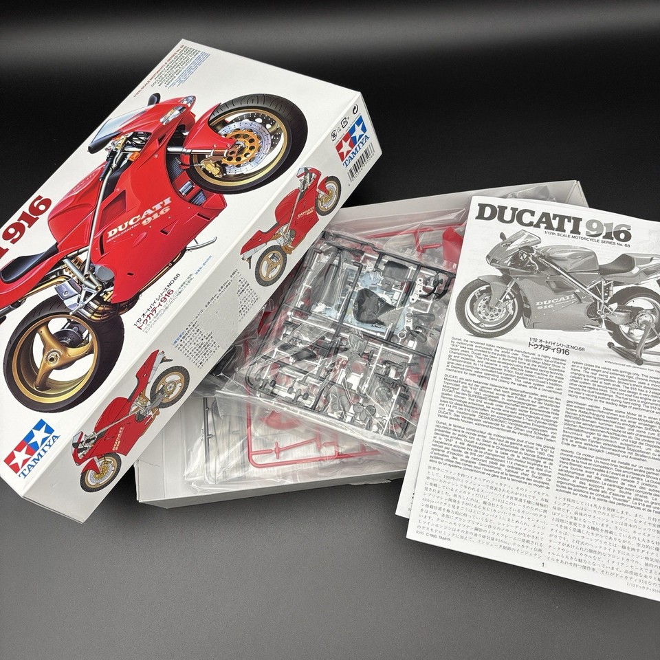 Tamiya 14068 1/12 Scale Motorcycle Model Kit Ducati 916 Super Bike 1995 ...