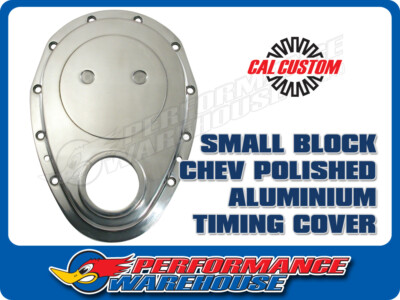 Cal Custom Small Block CHEV Timing Cover Polished Aluminium, SBC ...
