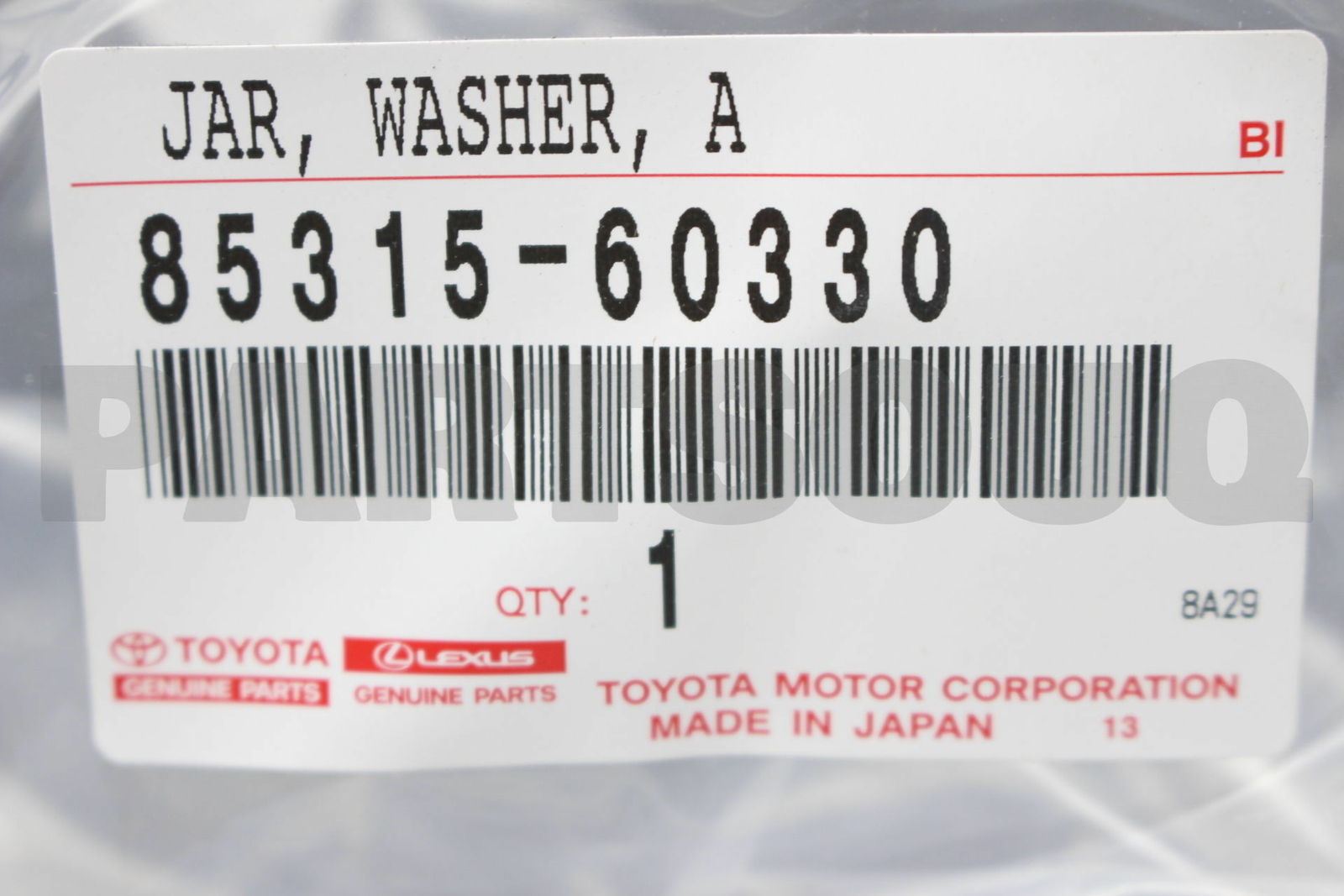 8531560330 Genuine Toyota JAR ASSY, WINDSHIELD WASHER 85315-60330 | eBay