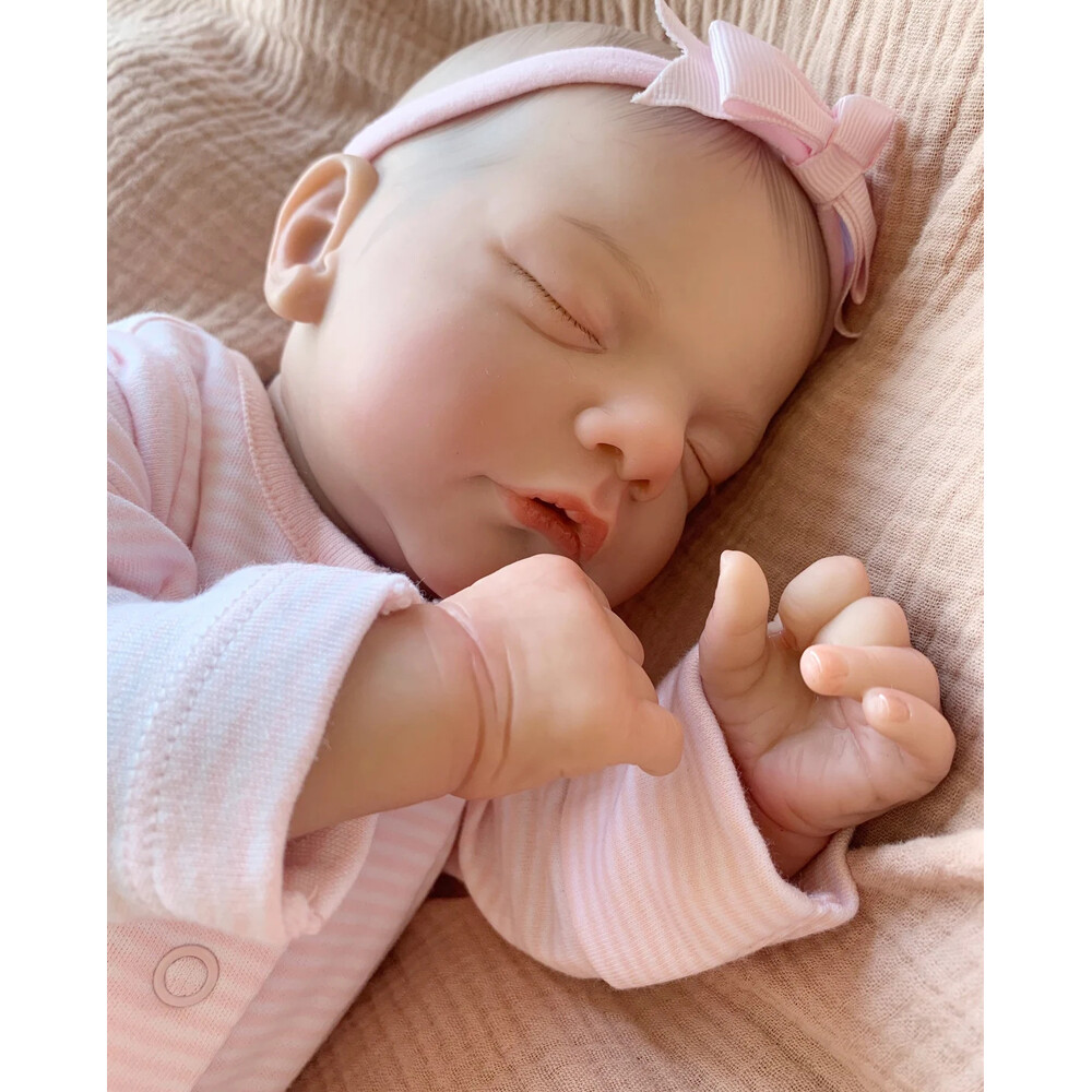 19" Lifelike Reborn Doll Sam Sleep Baby Cloth Body Painted Hair Newborn ...