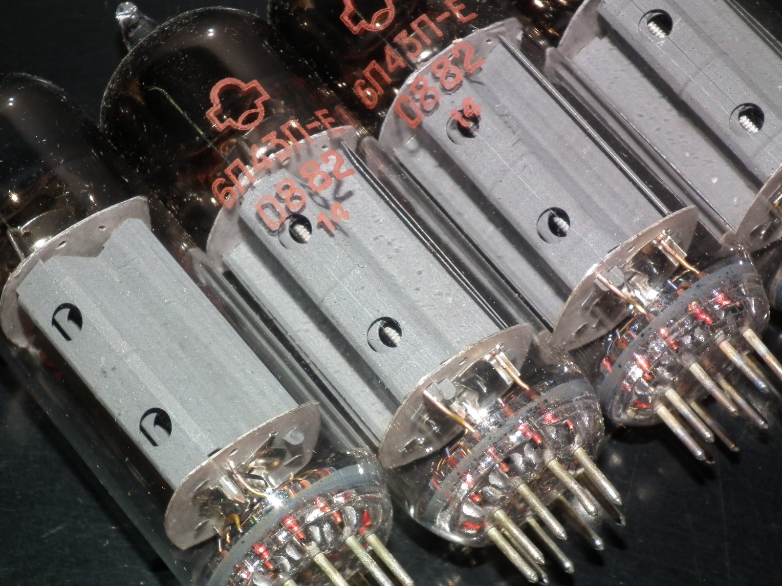 Platinum matched quad 6P43P-E Reflektor ( EL86 6CW5 ) NOS tube audio ...