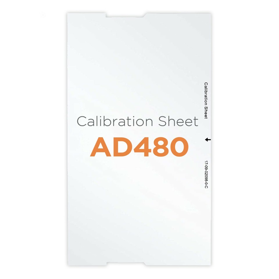 Plustek Calibration Control Sheet - for AD480 use only - 17-09-02098-0 ...