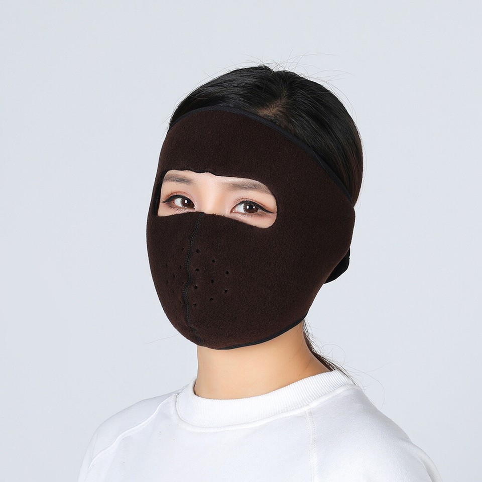 Winter Fleece Ski Mask Cycling Full Face Mask Cold Weather Warm ...