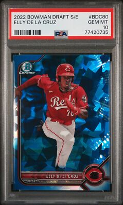 Elly De La Cruz 2022 Bowman Draft Chrome Sapphire Edition #BDC80 PSA 10 ...
