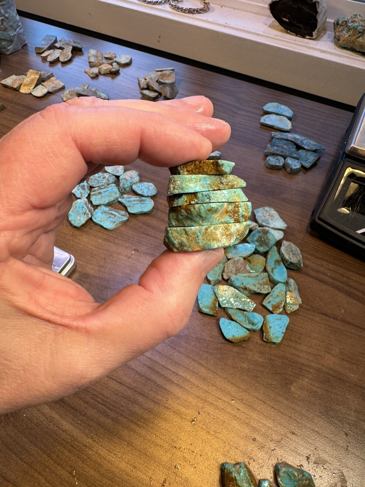 Turquoise Mountain Turquoise. 61 Grams Of slabs! Get What You See ...