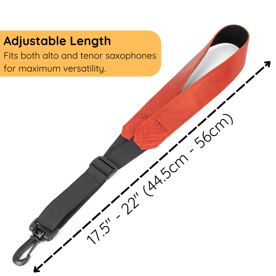 Leather Saxophone Neck Strap for Alto Tenor Soprano. Adjustable Sax ...