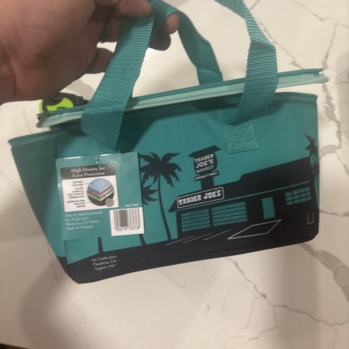 Trader Joe's Aqua Green Mini Insulated Tote Lunch Bag 1.5 Gal New With Tags | eBay