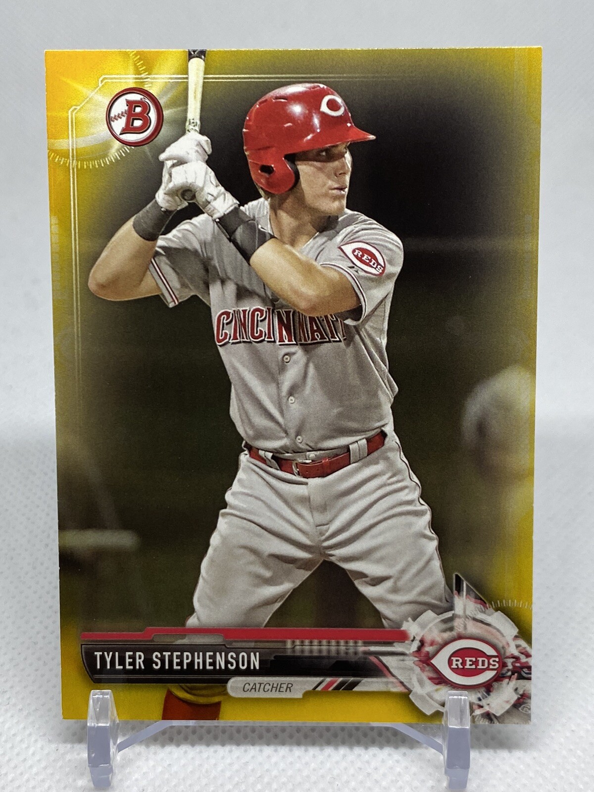 Tyler Stephenson 2017 Bowman Yellow Parallel SP #BP61 Reds | eBay