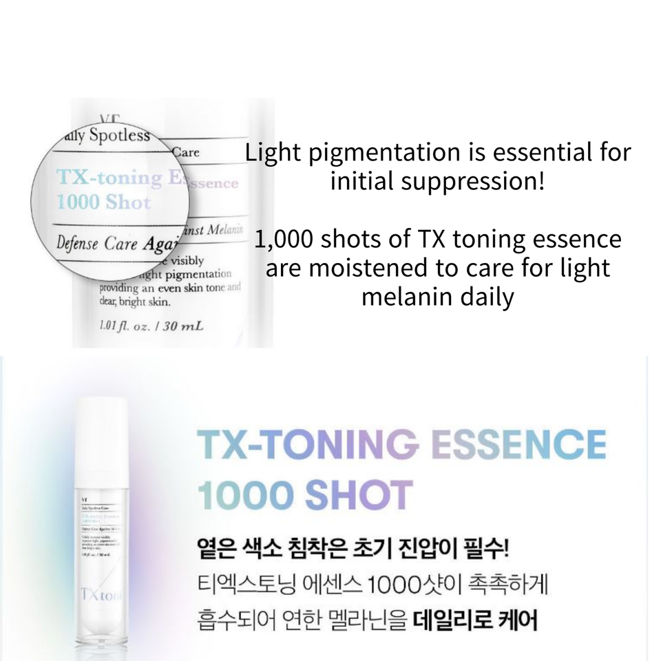 VT Daily Spotless Care TX-toning Essence 1000 Shot Defense Care Against ...