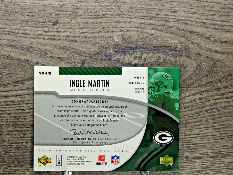 2006 SP Authentic Autographs #SPIM Ingle Martin | eBay