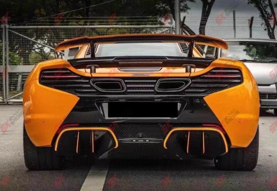 For McLaren MP4-12C 12-14 Half Carbon Fiber Front Rear Bumper Lip Wing ...
