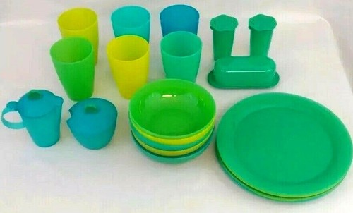 Tupperware Open House 23 Pc Set Cup Plate Bowl Salt Pepper Butter ...