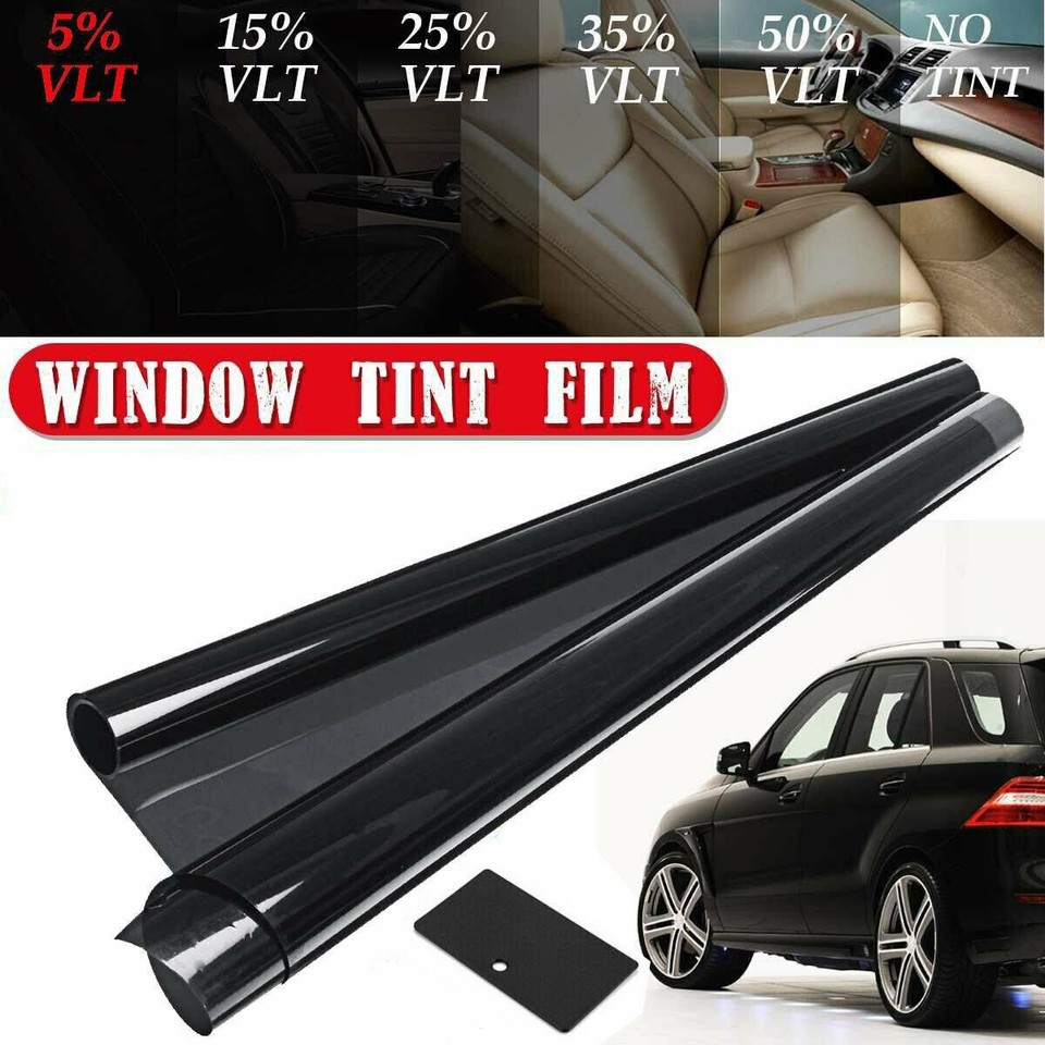 75cmx6m Car Window Tint Auto Tinting Film Limo Black Dark Medium Ultra ...