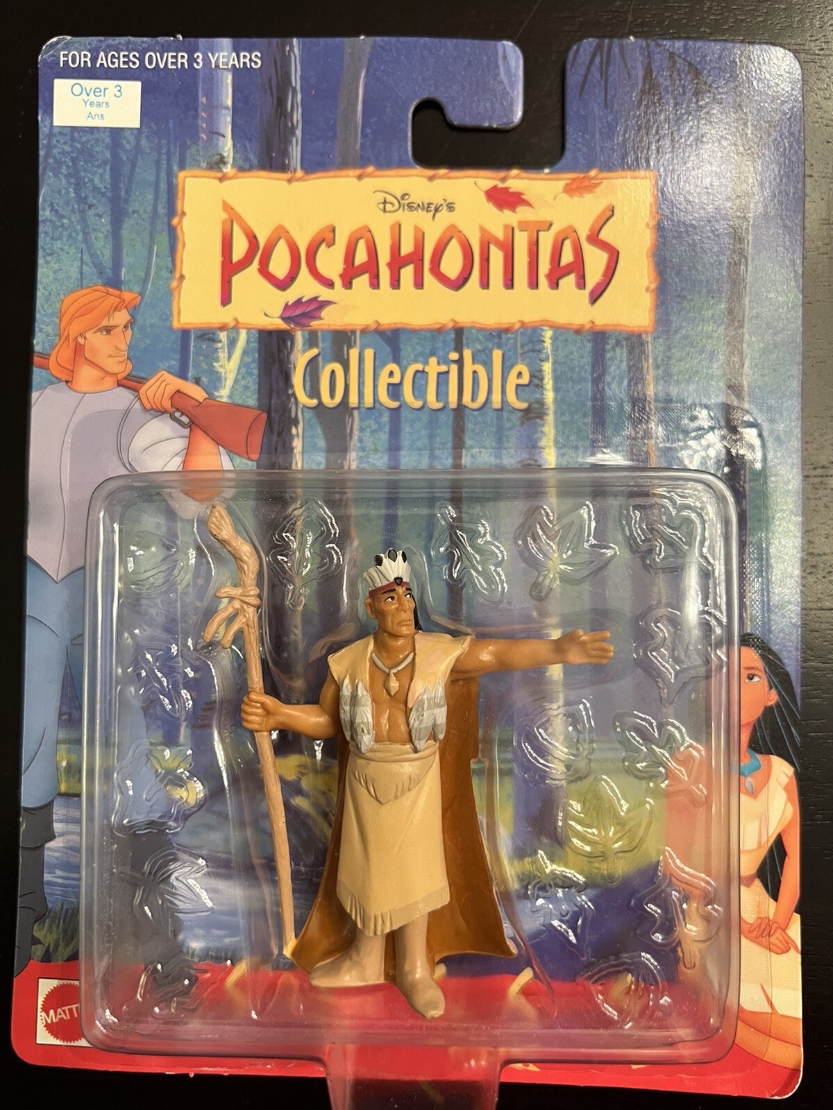 Disney’s Pocahontas Chief Powhatan PVC Figurine by Mattel 1995 Sealed ...