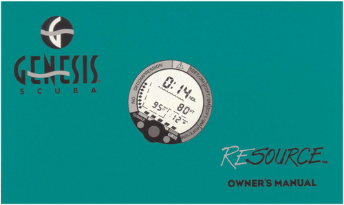 Genesis Resource Scuba Dive Computer Printed Manual 64 Pages | eBay