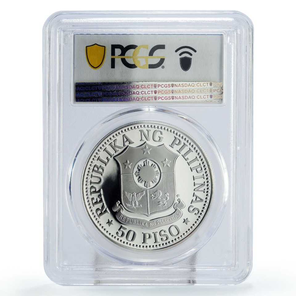 Philippines 50 piso Ferdinand E. Marcos PR68 PCGS silver coin 1975 | eBay