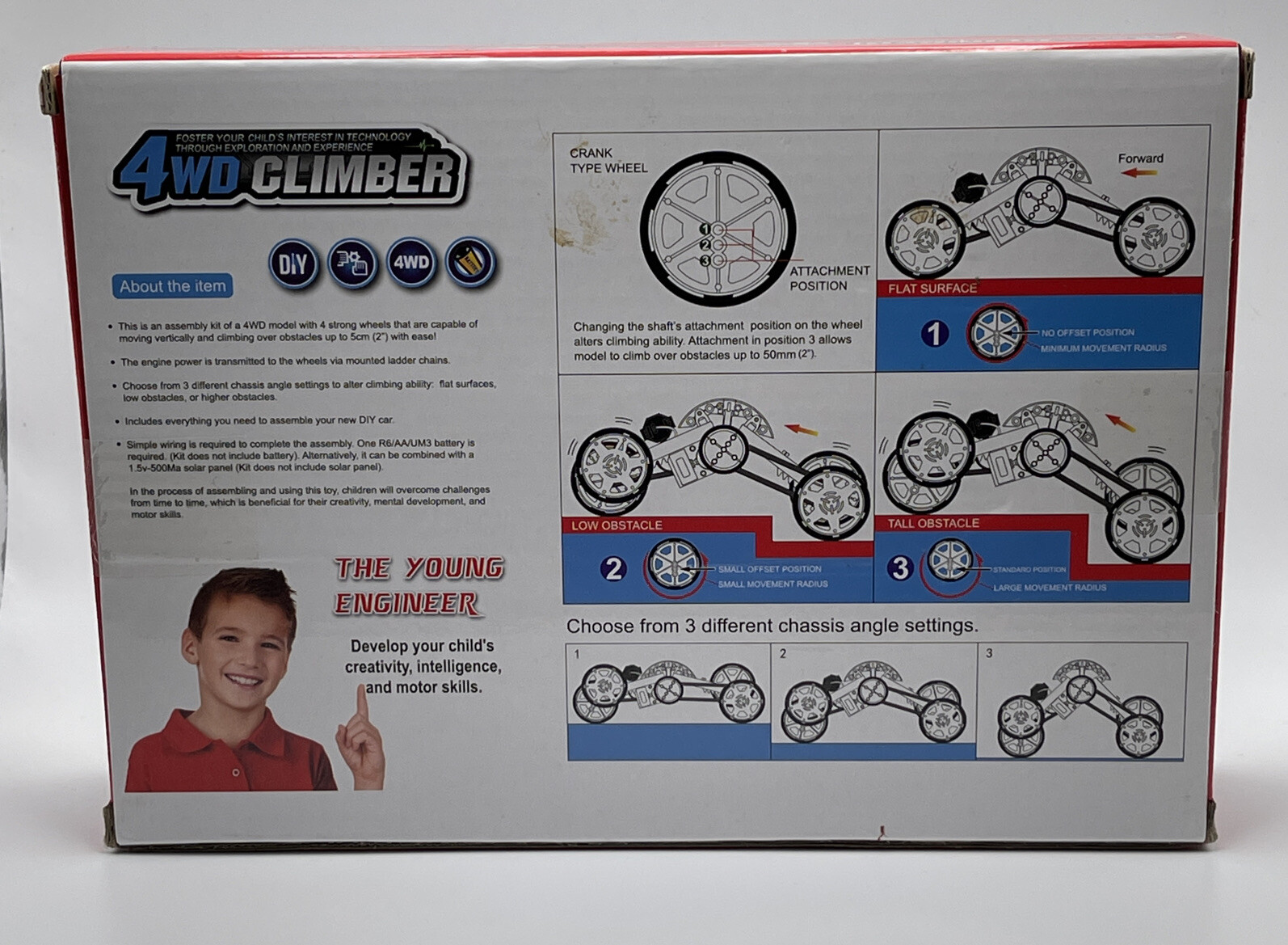 Stem Projects Kids, 4WD DIY Car Assembly Kit Climbing Vehicle Boys | eBay