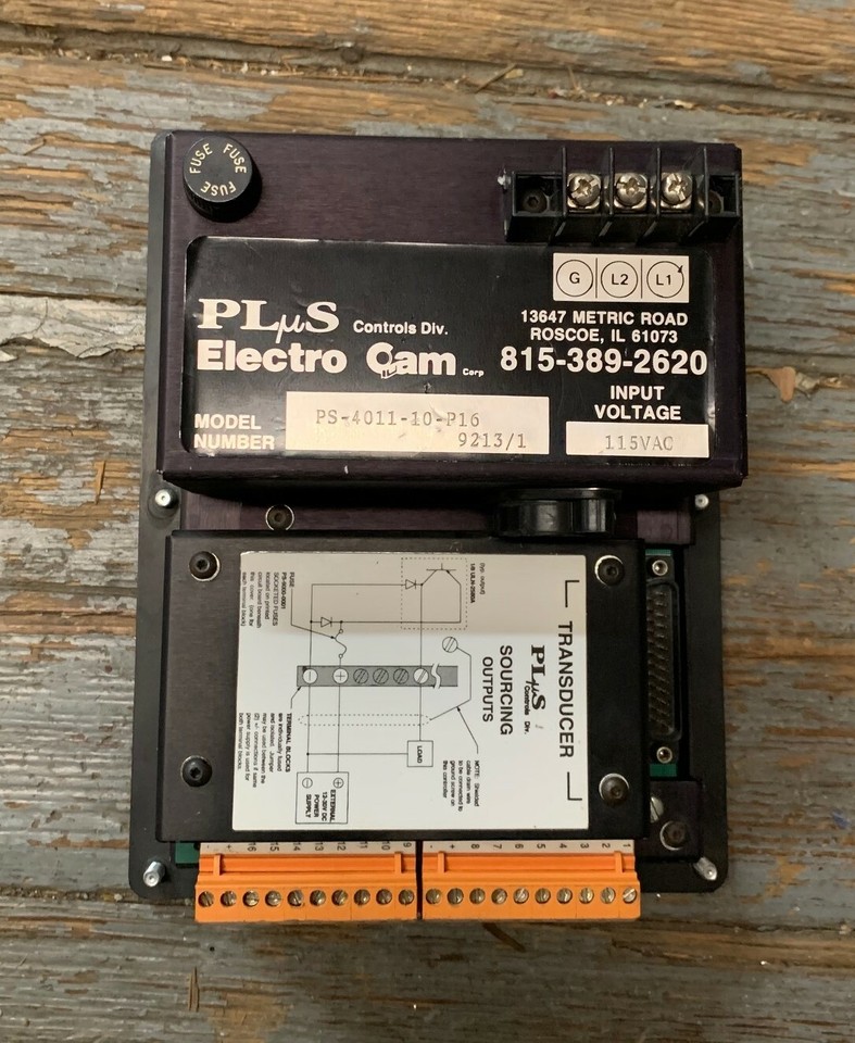 PLUS CONTROLS ELECTRO CAM PS-4011-10-P16 PROGRAMMABLE LIMIT SWITCH ...