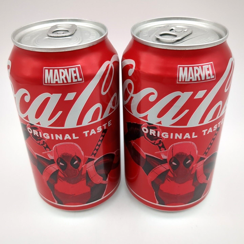 Lot of Two Marvel Coca Cola Deadpool Cans UNOPENED Collector's Items | eBay