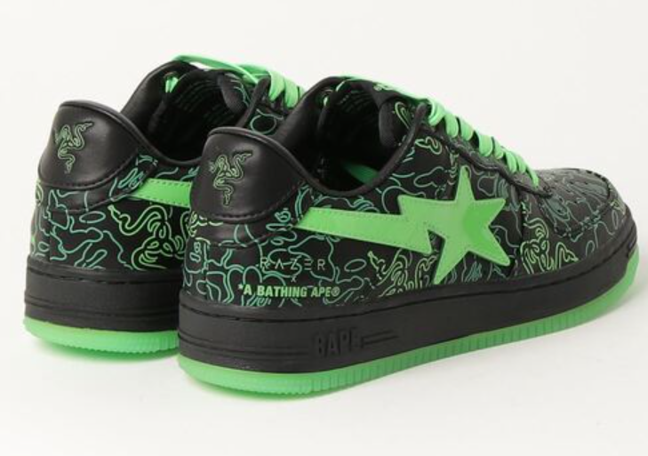 BAPE STA RAZER X A BATHING APE NEON CAMO Sneakers Men's US 8-9.5 Free ...