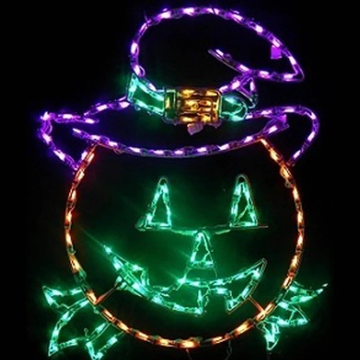 Halloween Outdoor Decorations LED Pumpkin Witch Hat Jack O Lantern ...