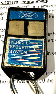 Ford Code Alarm Keyless Remote Fob entry car starter GOH-MM6-101890 ...