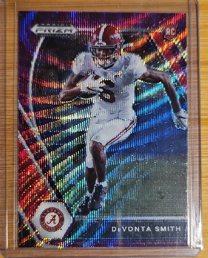 DeVonta Smith 2021 Panini Prizm Draft Picks Purple Wave Rookie Card RC ...