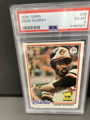 1978 Topps Eddie Murray Rookie Card #36 Graded PSA 6 HOF | eBay