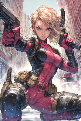 LADY DEADPOOL 02 Fine Art Print 13x19 Limited to 1/30 Marvel Comics ...