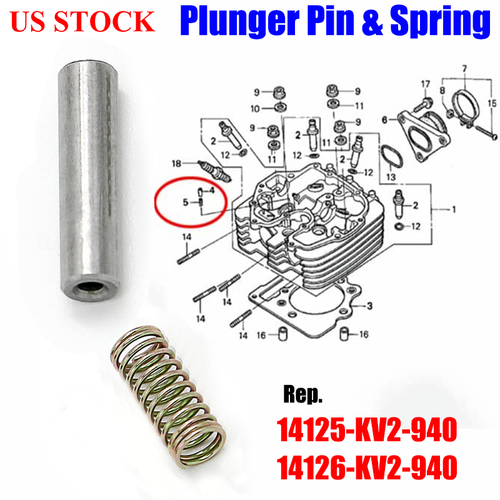 For Honda Sportrax TRX400X, 400EX Plunger Pin & Compression Spring ...