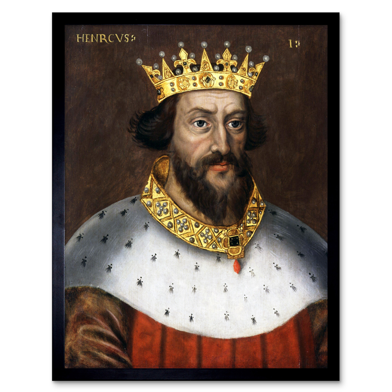 Portrait King Henry I England Painting Royal Historic Art Print Framed ...