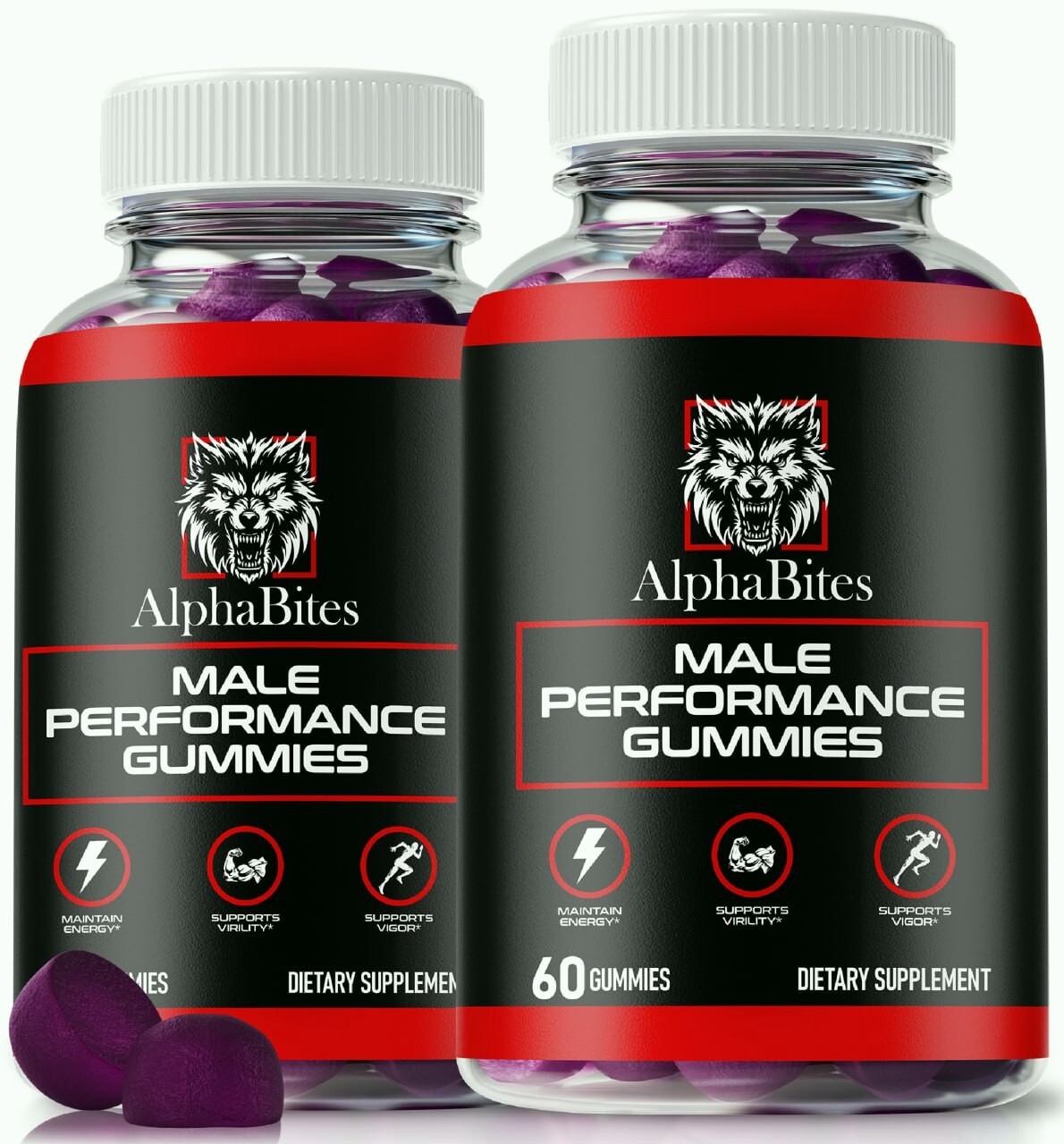 (2 Pack) Alpha Bites Gummies For Men, AlphaBites ED Gummies Male BIGD ...