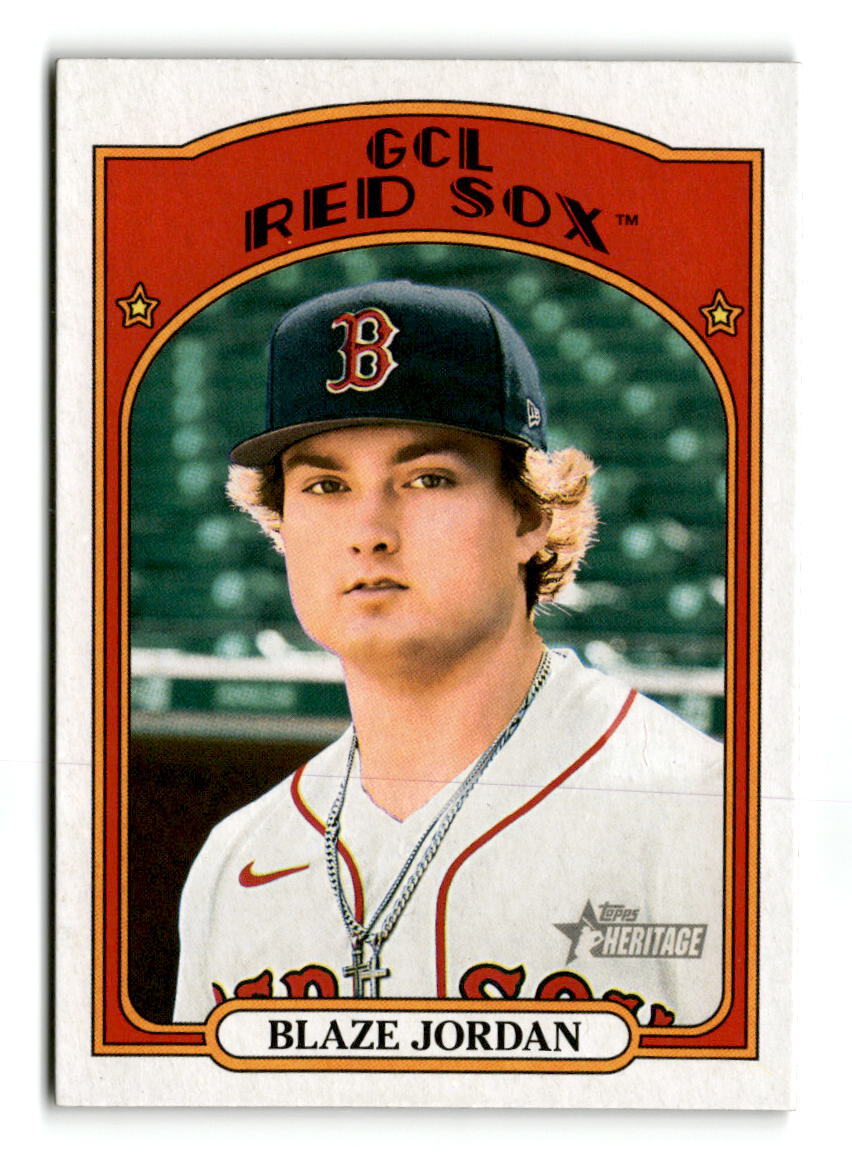 2021 Topps Heritage Minor League Blaze Jordan #95 GCL Red Sox | eBay