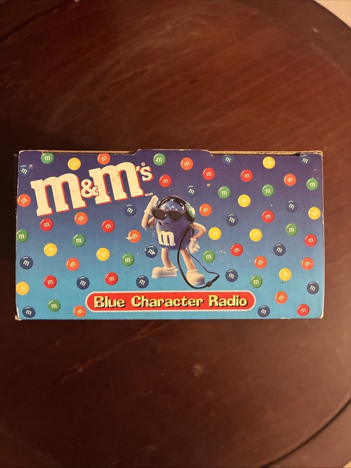Vintage M&M's Radio Shack "Blue Character Radio" with Headphones New In ...