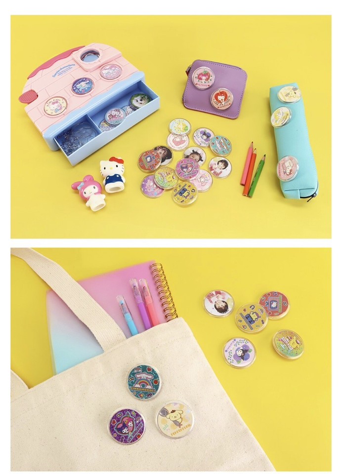 Bling Bling Sanrio Characters Badge Maker Fashion Design Accessory Kid ...