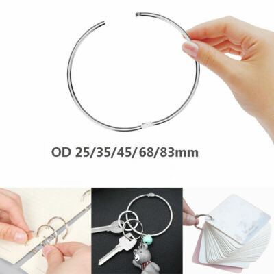 5-100pcs Large Hinged Split Ring Jailer Key Ring Durable Holder Hoop 25 ...