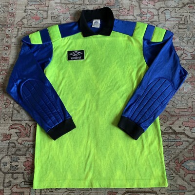 Vtg Umbro Goalkeeper Goalie Jersey Neon Green Blue Adult Medium Soccer ...