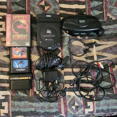 Tested SEGA GENESIS CDX Console Bundle with Sega 32x Adapter + 4 Games ...