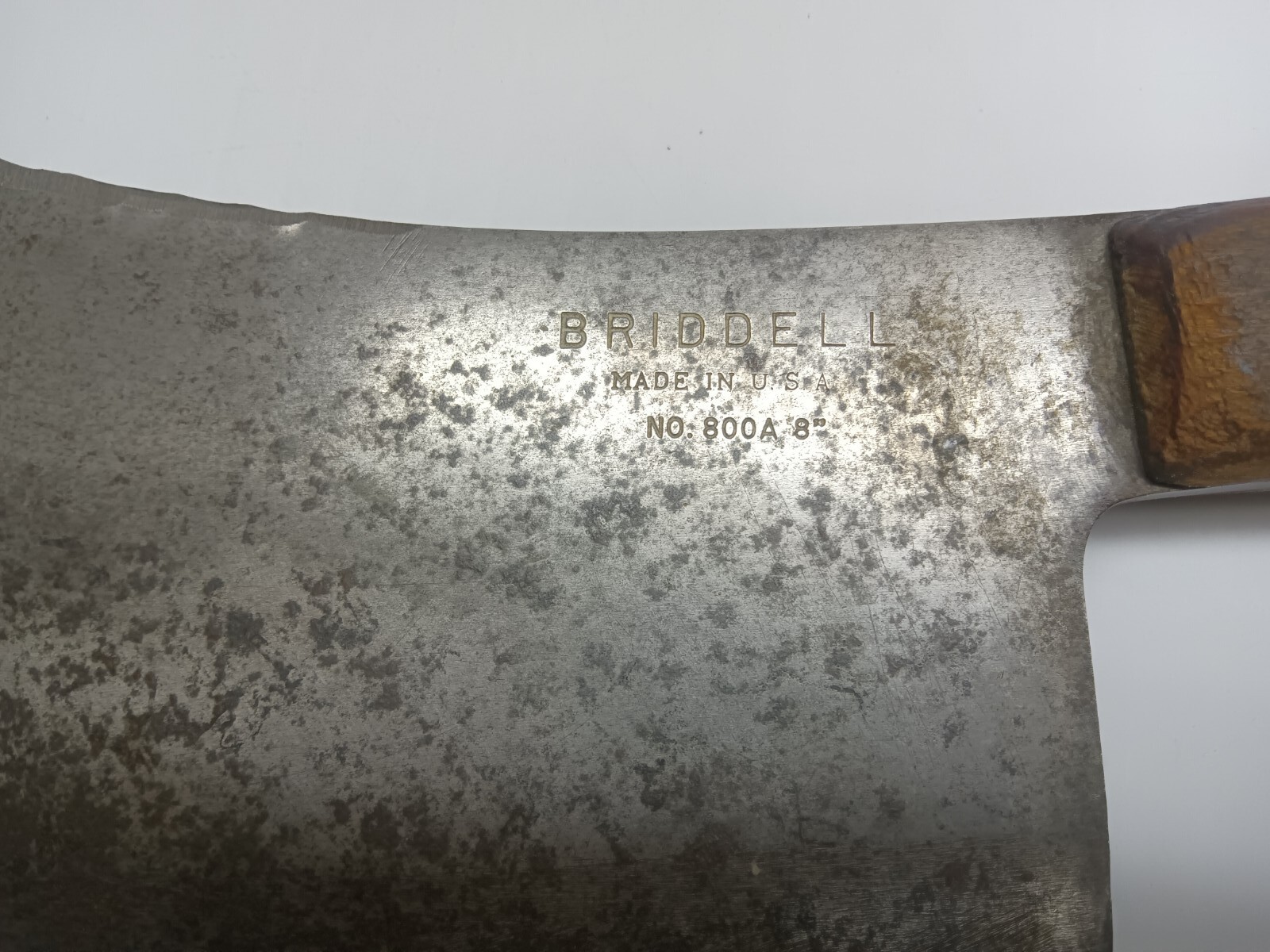 Vintage Briddell Meat Cleaver Butcher Collector USA Steel Patina ...