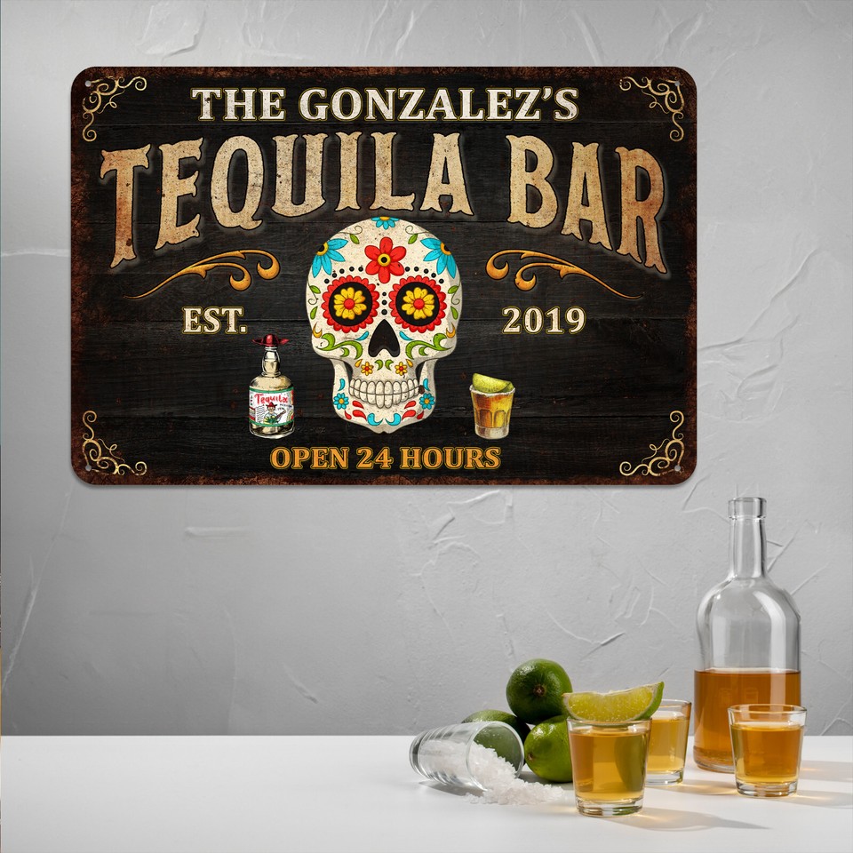 Custom Tequila Bar Sign Home Bar Decor Margarita Bar Metal Sign Pub ...