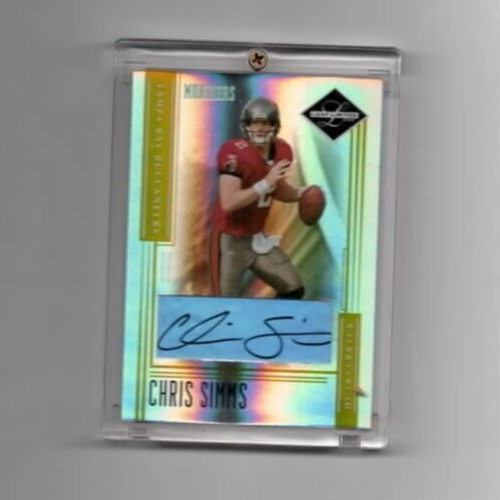 Chris Simms 2006 Leaf Limited Monikers GOLD Autograph #7/9 (BUCCANEERRS ...