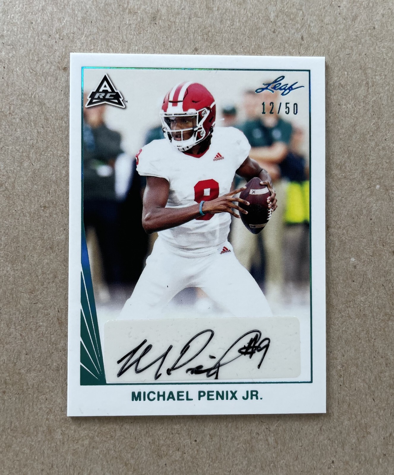 MICHAEL PENIX JR 2021 Leaf Auto Autograph #12/50! RC 1st Card 1st Auto ...
