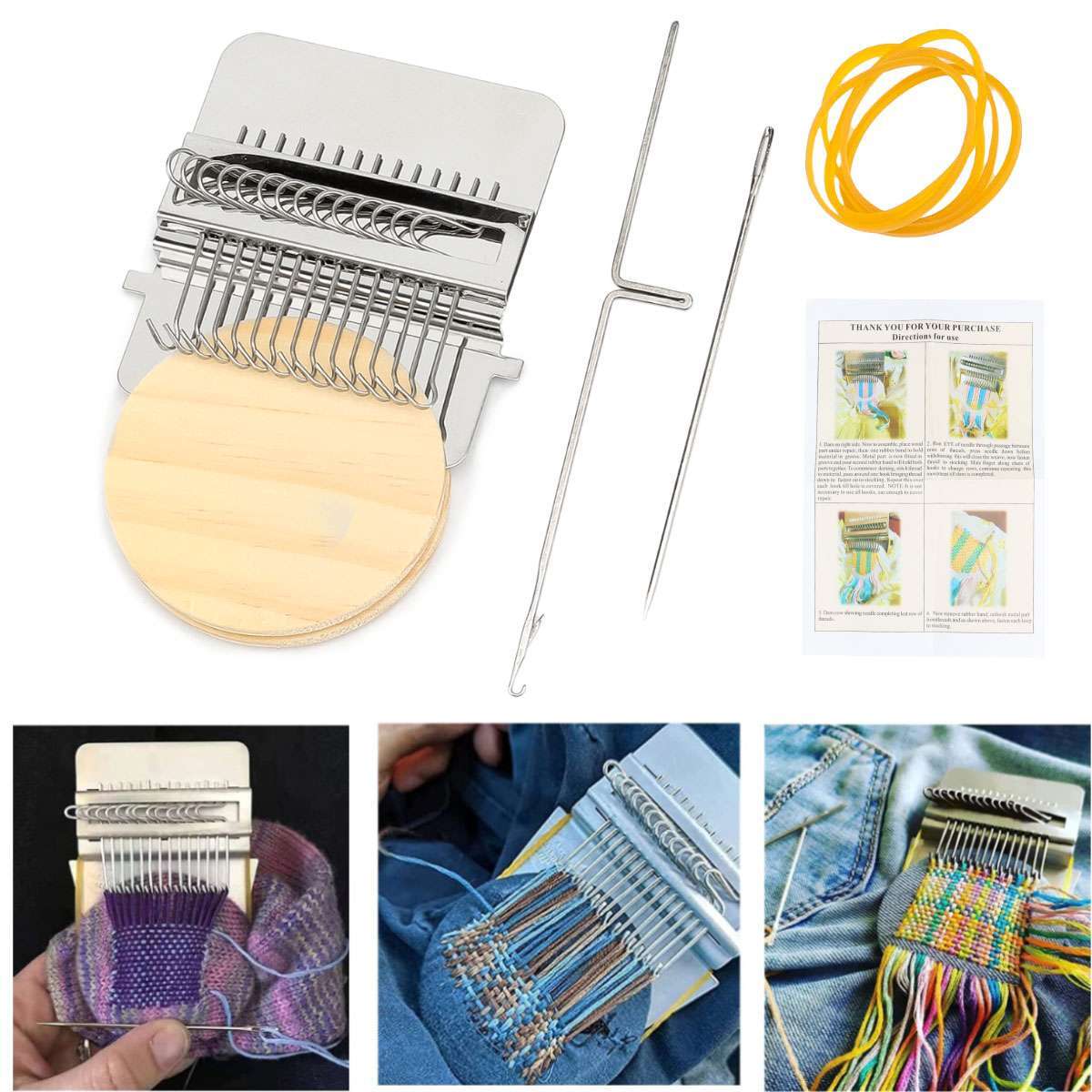 14 Hooks Loom Speed Woven Handcraft Maker Weave Darning Tool Braiding ...