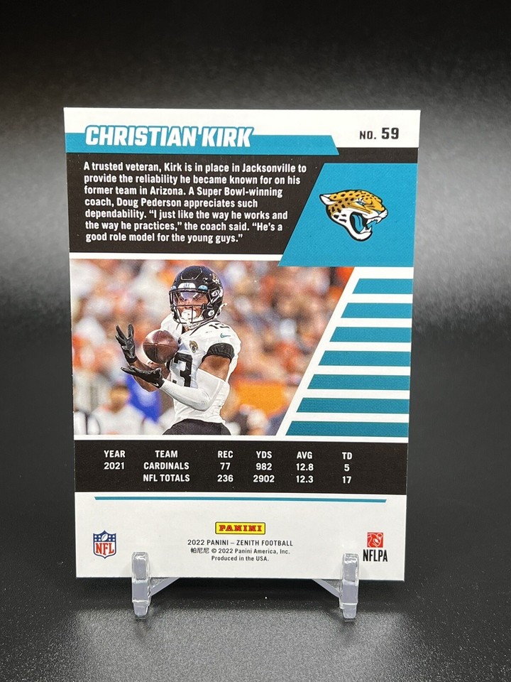 2022 Panini Zenith Football #59 Christian Kirk RED ZONE Foil | eBay