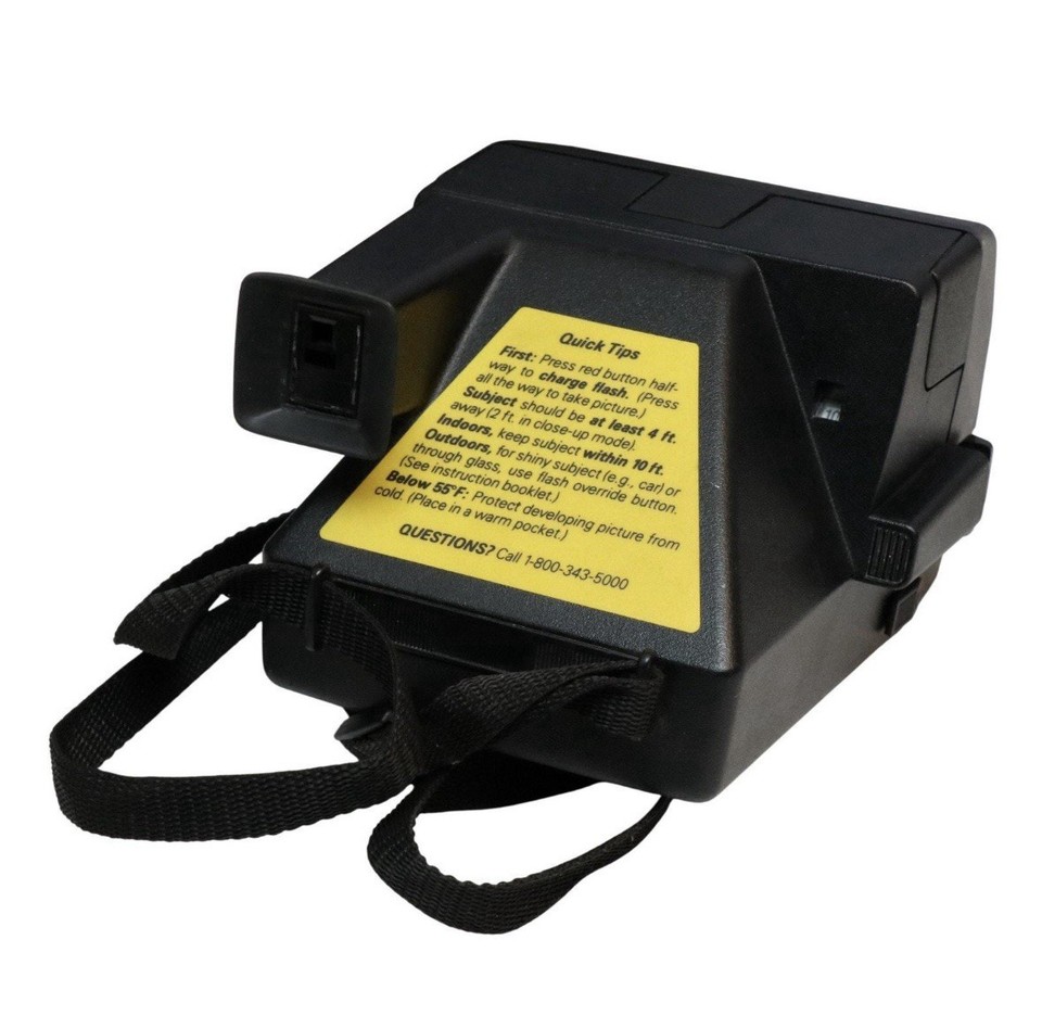 Polaroid JOB PRO Instant Film Camera With Strap 600 Untested VTG Yellow ...