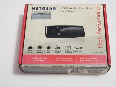 New NetGear WNDA3100 V3 Wireless USB Best Fast N600 Dual Band Wifi 2 ...