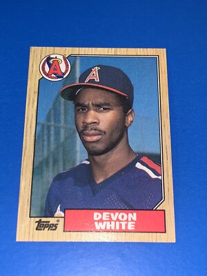1987 Topps Devon White Rookie Card #139 California Angels Set Break NM ...