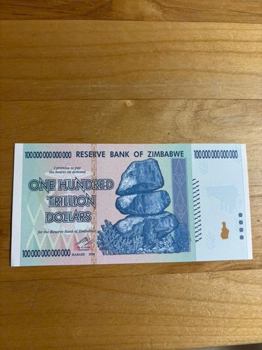 C#7 :Zimbabwe 100 trillion dollar note - Special Note without serial ...